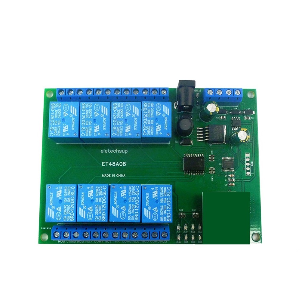 Jual Baru DC12V 2 IN 1 8CH Ethernet RS485 Relay Module Modbus Slave RTU TCP/IP UART Network ...