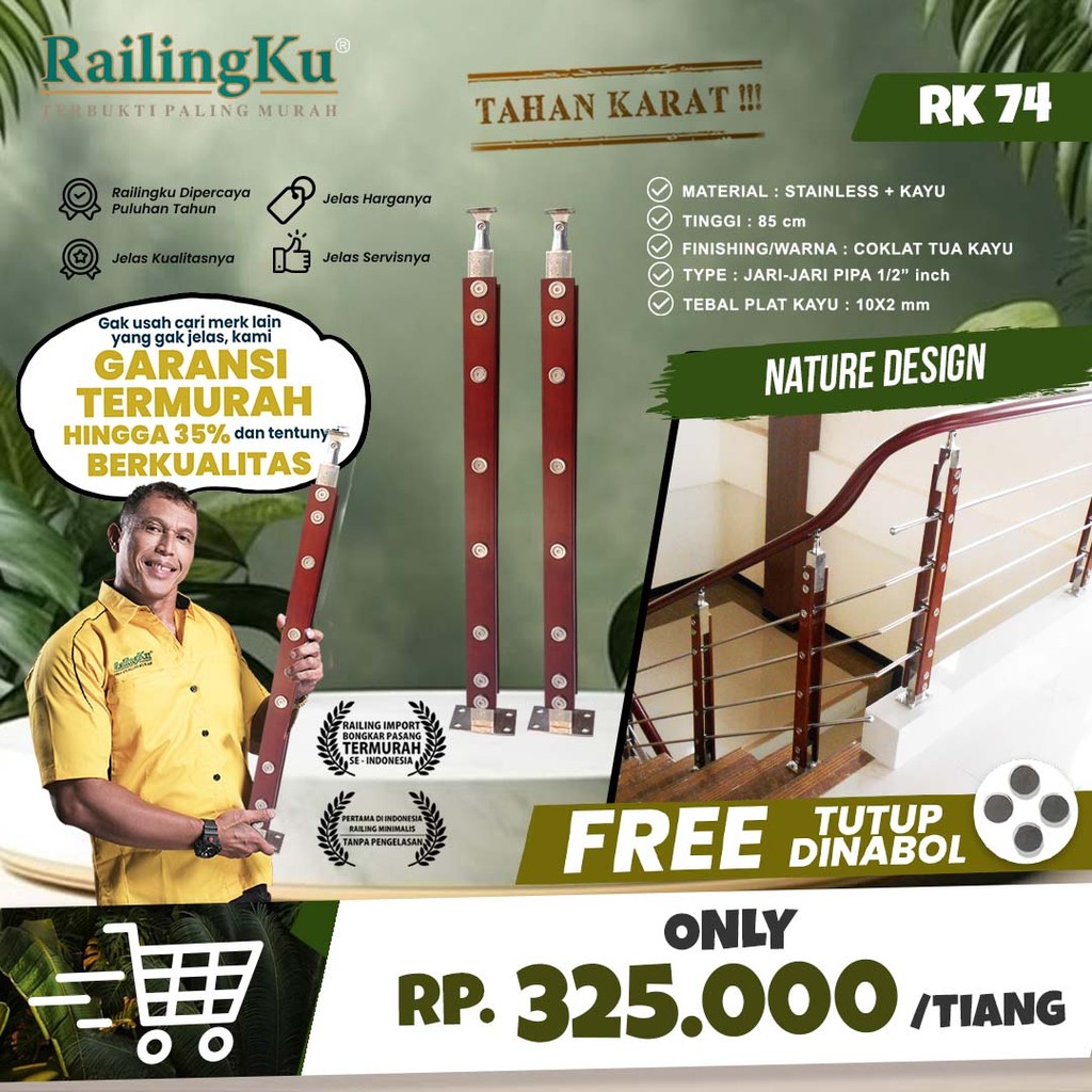 Jual NEW RAILING: Railing Tangga Pipa Jari Jari Minimalis Tiang ...