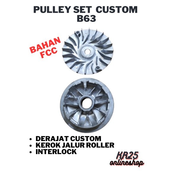 Jual Gercep Pulley Set Rumah Roller Racing Custom Aerox153 Kode B63 ...