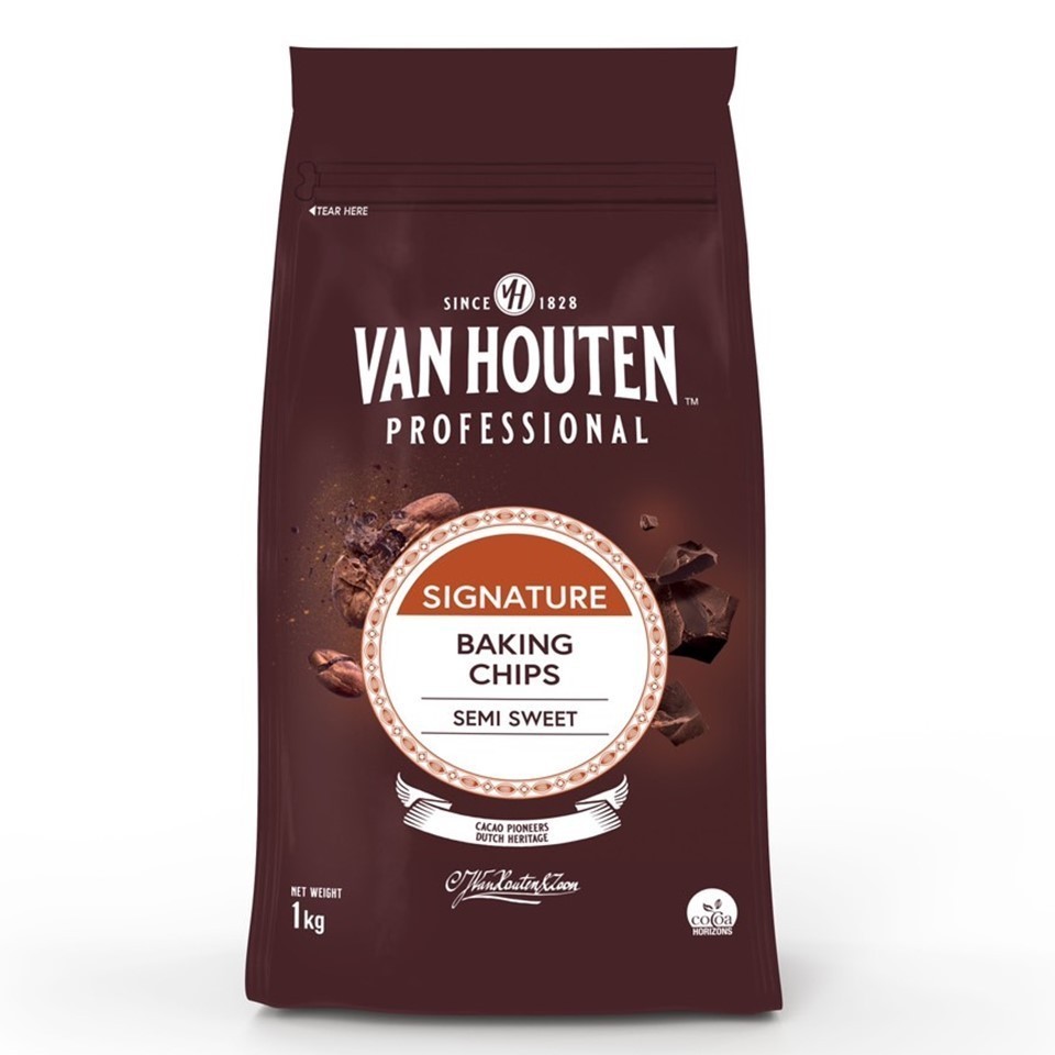 Jual van houten Baking Chips chocolate 1kg Vanhouten Semi Sweet 8000CT 1kg Choco Chip Vanhouten ...
