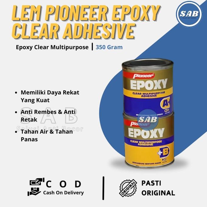 Jual Lem Epoxy Bening Pioneer Clear Multipurpose Adhesive Anti Retak ...