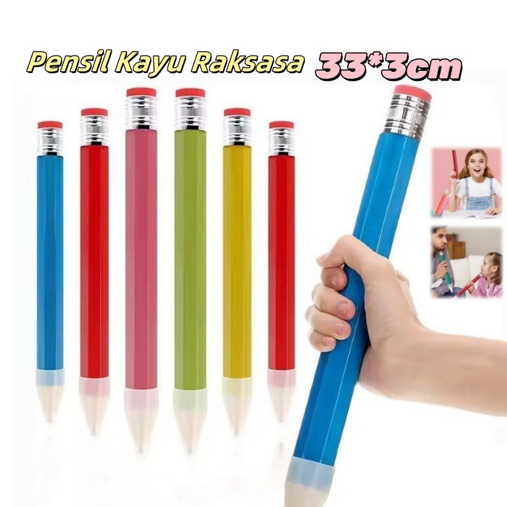 Jual SENBAO Pensil kerajinan Pensil Jumbo Besar 33 CM Mainan Pencil ...