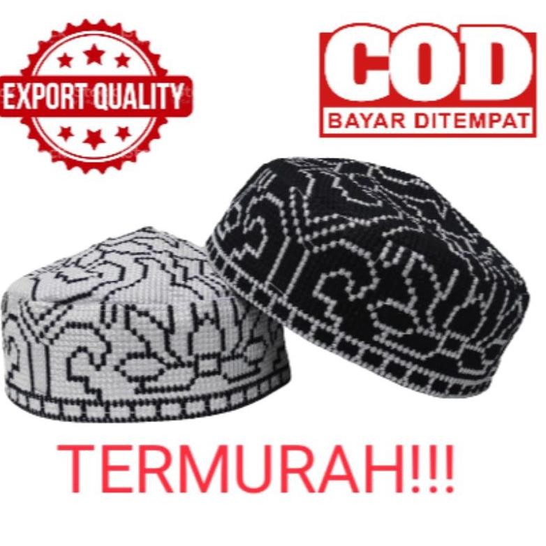 Jual LNB-1217 Peci Kopiah Songkok Pakistan Full Bordir Warna Hitam Dan ...