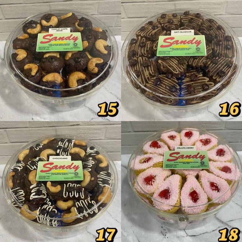Jual gh-45 SANDY COOKIES REGULAR (HIJAU) TOPLES TIN SEDANG (Exp PANJANG ...