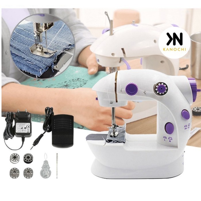 Jual Mesin Jahit Mini Portable Sm-202A Sewing Machine Praktis With Lamp ...
