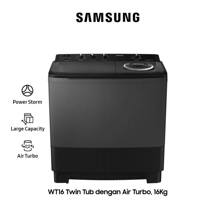 Jual Samsung WT16 WT16B5240BA/SE Twin Tub Washing Machine Air Turbo 16kg | Shopee Indonesia
