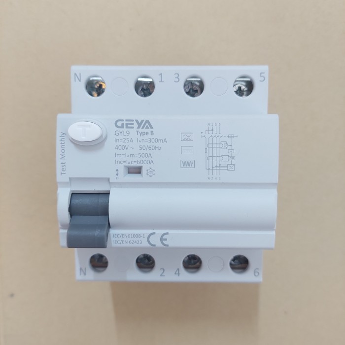 Jual GEYA RCCB RCD ELCB type B 25A 4P 300mA RCCB ELCB Type B 25A 4P 0 ...