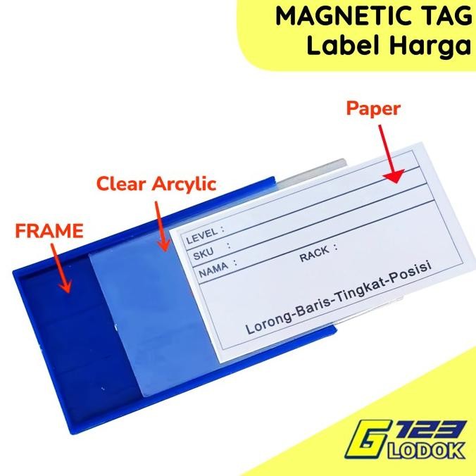 Jual Label Harga Magnet Type Tipe Magnetic Tempat Price Tag Kode SKU ...