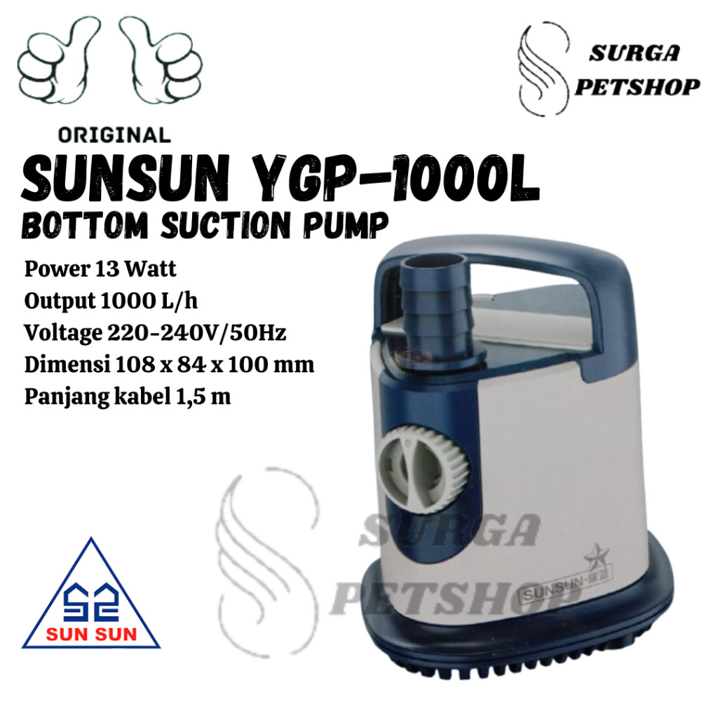 Jual SUNSUN YGP 1000 L Pompa Air Celup Akuarium Kolam Ikan YGP1000 Submersible Waterpump ...