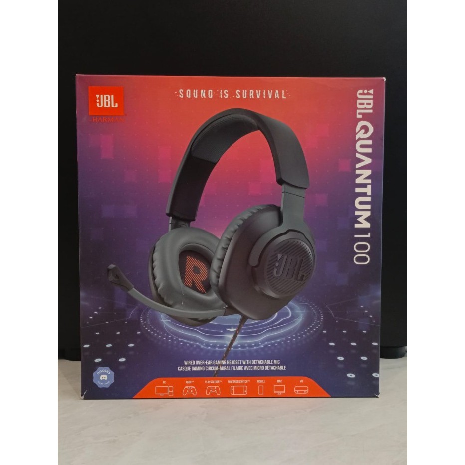 Jual HARGA DISC - JBL Quantum 100 Wired over-ear gaming headset - EX ...