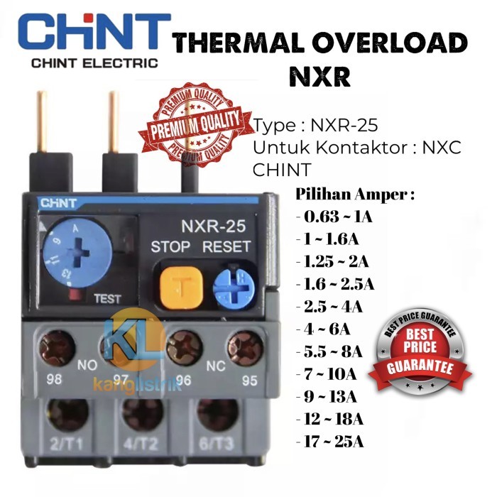 Jual HARGA DISC - THERMAL OVERLOAD CHINT NXR-25 / OVERLOAD CHINT NXR25 | Shopee Indonesia