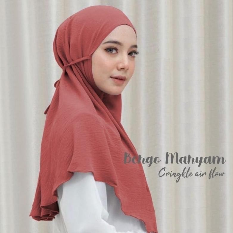 Jual AS25 Jilbab Instan Bergo Maryam Crinkle Airflow Premium | Hijab Crinkle ( Airflow ) Premium ...