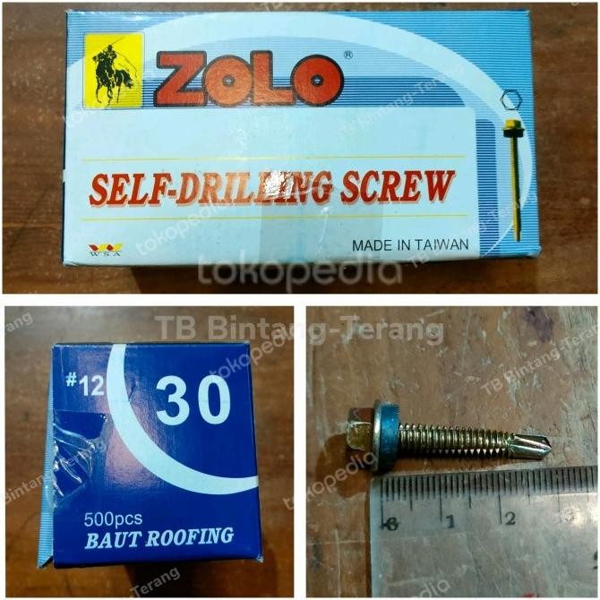 Jual PAKU BAUT BAJA RINGAN ROOFING 12 X 30 PER KOTAK SEKRUP ATAP ...