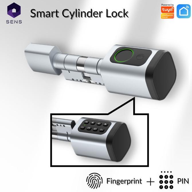 Jual Produk Baru!! SENS Smart cylinder lock - Kunci pintu digital tuya ...