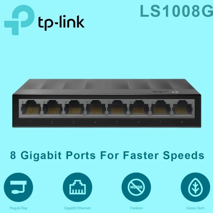 Jual HARGA DISC - TP-LINK LS1008G Switch HUB 8 Port GIGABIT 10/100 ...