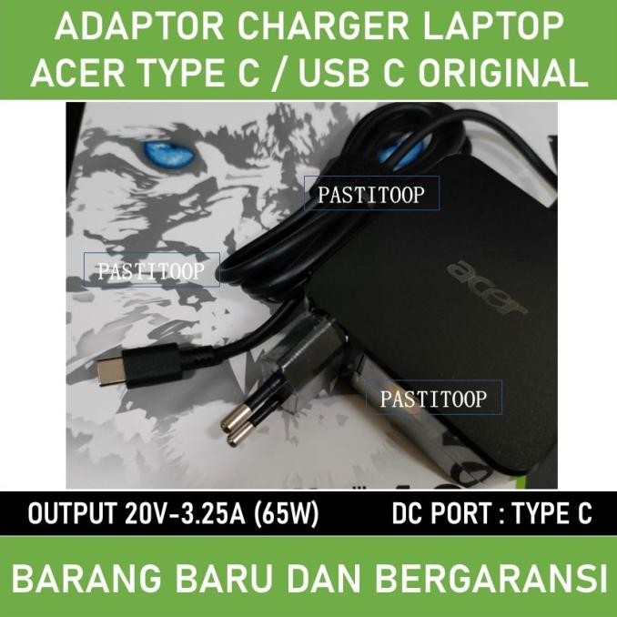 Jual Adaptor Charger Laptop Acer Swift 3 Swift 7 65W Usb Type C Ori ...