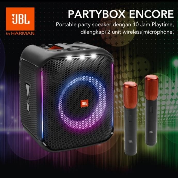 Jual Jbl Partybox Encore Party Box Encore & 2 Bh Mic Wireless Jbl New ...
