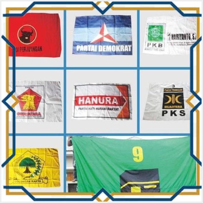 Jual [TRO] BENDERA PARTAI UKURAN 60X90 CM | Shopee Indonesia
