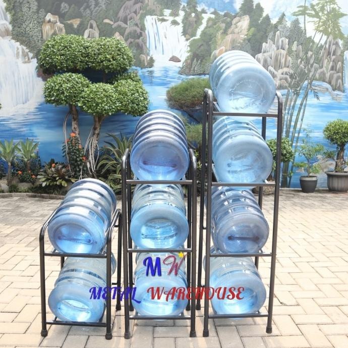 Jual HARGA DISC - Rak Galon Susun 4 Tempat Galon Susun Besi Hitam ...