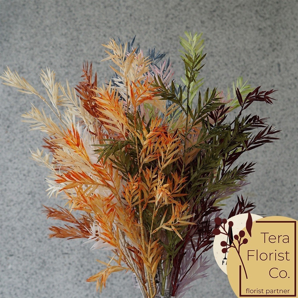 Jual 100cm Artificial Bamboo Leaves Spray Leaf Daun Bambu Tangkai ...