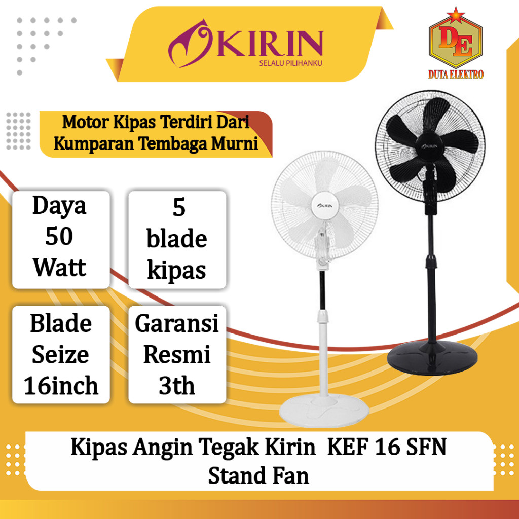 Jual Kipas Angin Tegak Kirin KEF 16 SFN Stand Fan | Shopee Indonesia