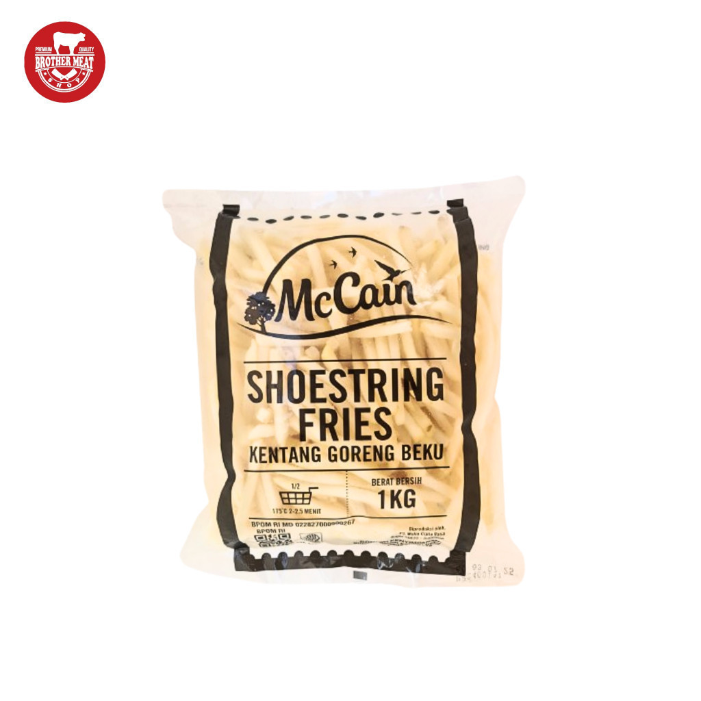 Jual McCain Shoestring French Fries / Kentang Goreng 1kg - Brothermeatshop | Shopee Indonesia