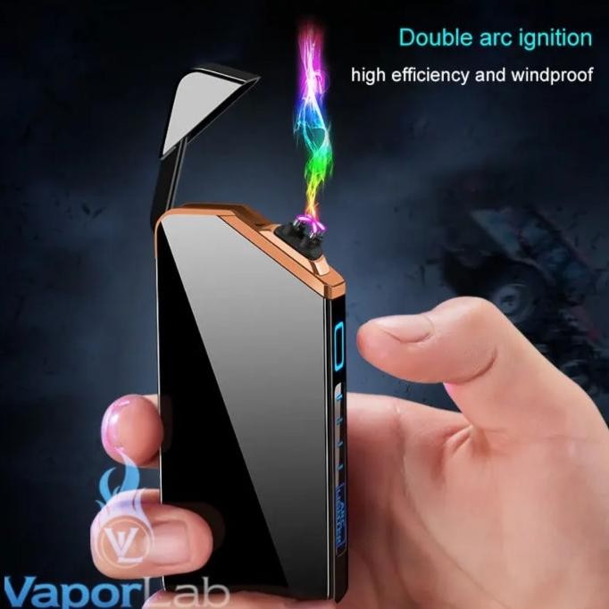 Jual korek api usb elektrik electric double plasma arc lighter polos ...