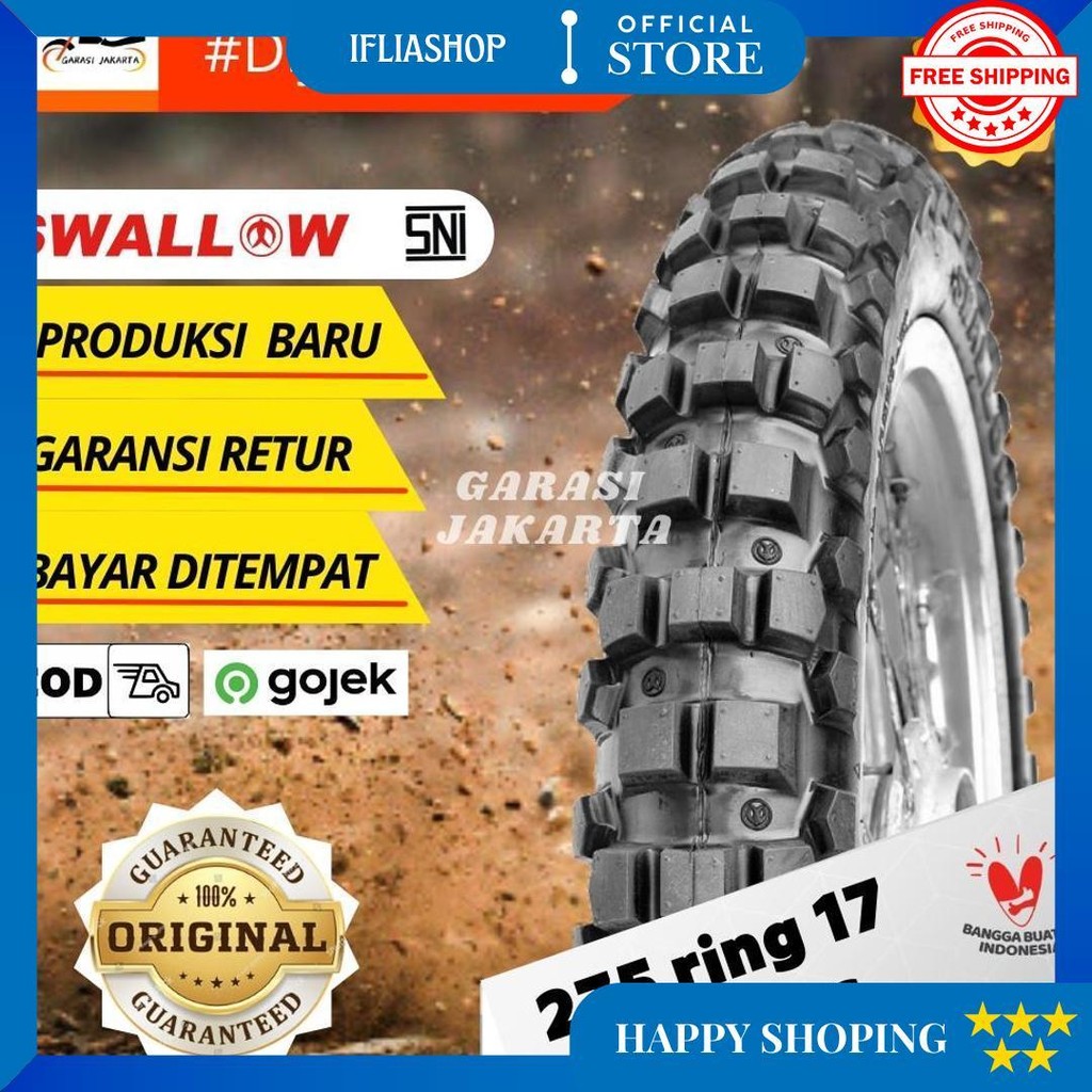 Jual Ban Cross Trail Ring 17 275 Ban Luar Motor Ring 17 275 Ban Swallow ...