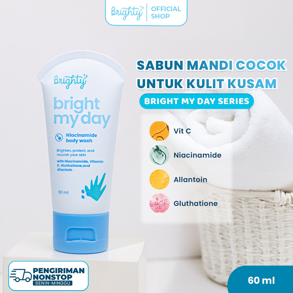 Jual Brighty Bright My Day BMD Niacinamide Body Wash 60 ML sabun mandi pencerah Niacinamied ...