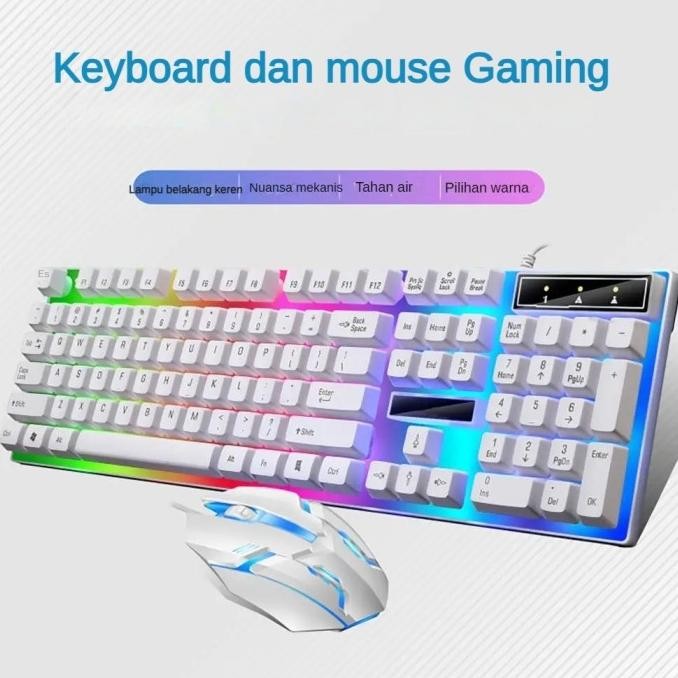Jual Keyboard Mouse Black Panther Rgb - Putih New Stok | Shopee Indonesia