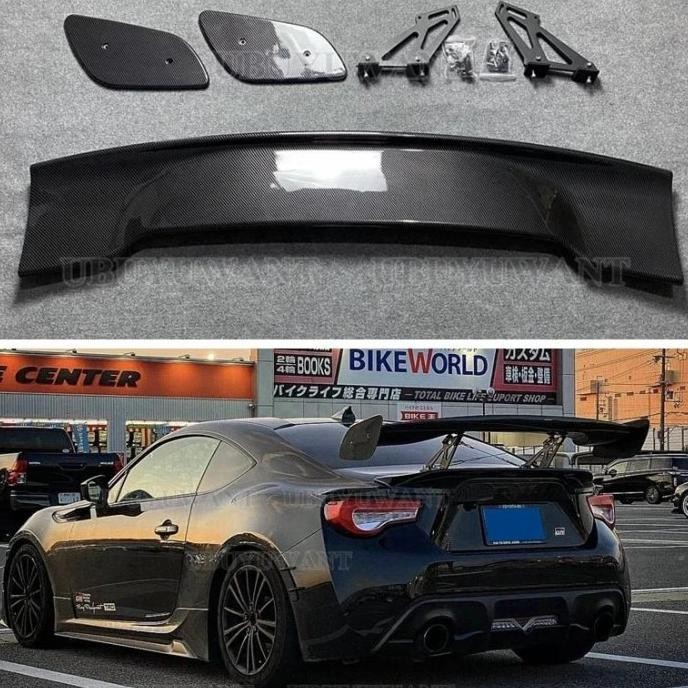 Jual Universal Carstyling Carbon Fiber Pattern Rear Trunk Spoiler Gt ...