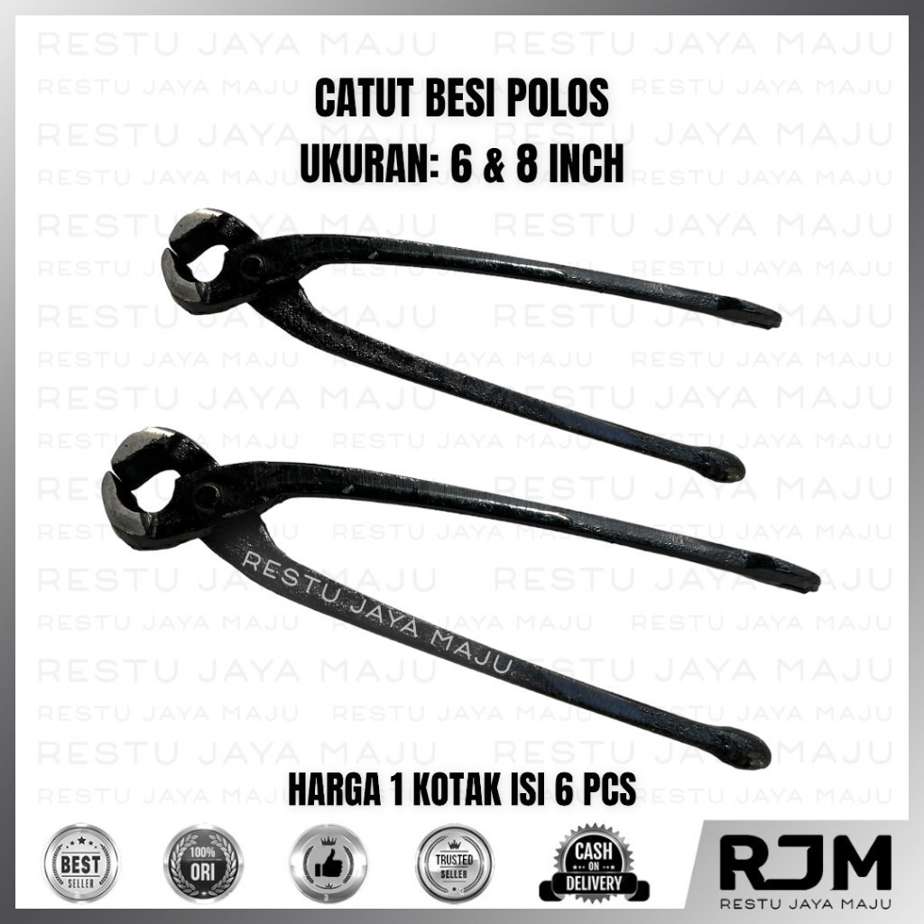 Jual [6 pcs] Catut Besi Polos 6 8 inch Tang Kakatua Cabut Paku Tower ...