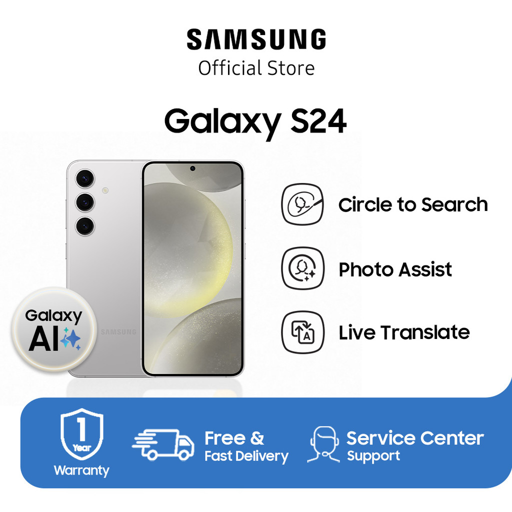 Jual Samsung Galaxy S24 8/512GB - Marble Gray, Smartphone AI, Handphone ...