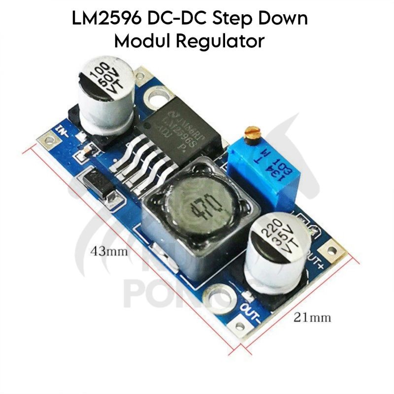 Jual Modul Regulator LM2596 DC-DC Step Down Adjustable – 3A Buck Converter | Shopee Indonesia