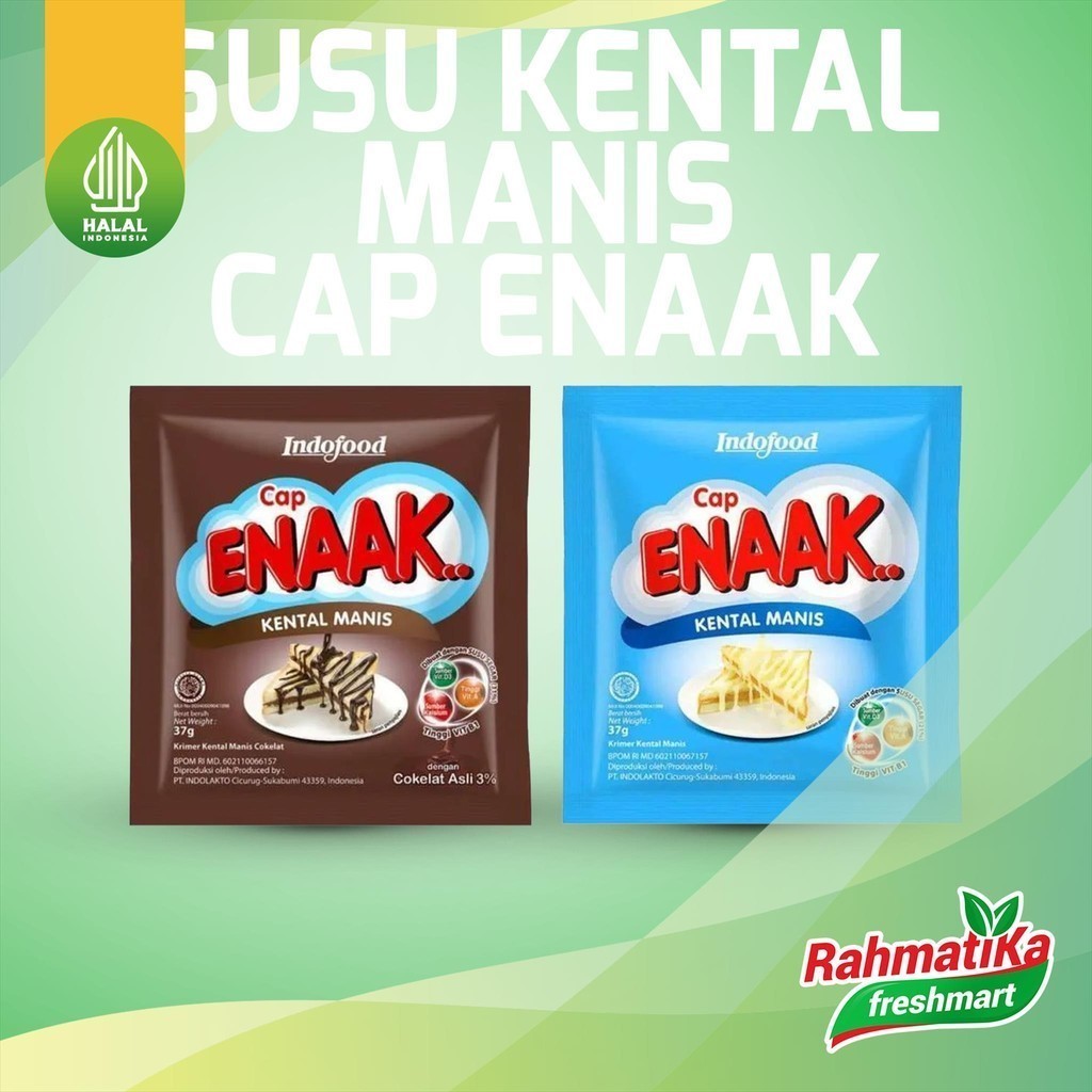 Jual Susu Kental Manis Cap ENAAK (37 gr x 6 Sachet) | Shopee Indonesia