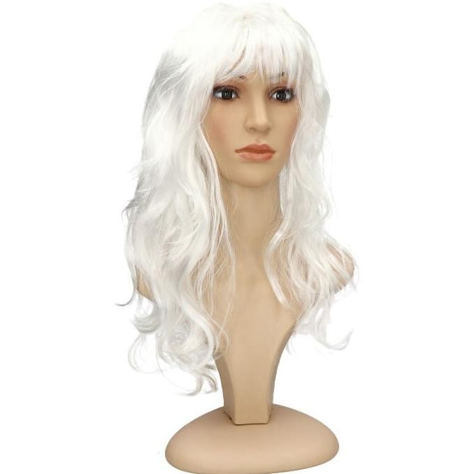 Jual Grosir Wig Warna Putih Panjang Keriting Cosplay Zeus Santa ...