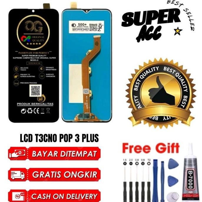 Jual LCD TOUCHSCREEN T3CNO POP 3 PLUS FULLSET ORIGINAL/ OG SUPER FREE ...