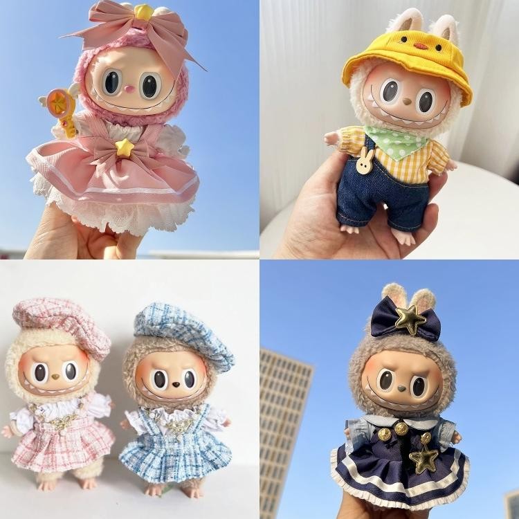 Jual Labubu 17Cm Popmart Labubu Macaron Labubu Bonea Bajunya Gaun ...