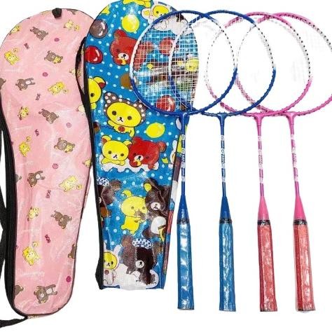 Jual VE29 Raket badminton ANAK karakter isi 2 murah meriah SIZE PENDEK ...