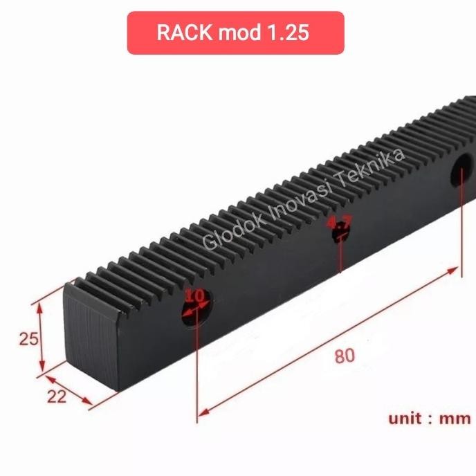 Jual Batang Rel Guide Helical Gear Rack Pinion 1.25 Cnc Router New Stok ...