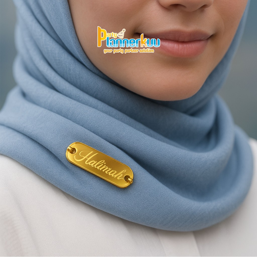 Jual Paket Label 30 pcs Nama Custom Label Inisial Pin Nama Merk Akrilik ...