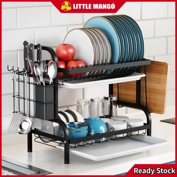 Jual Rak Ganda Untuk Piring Rak Piring Stainless Steel Rak Dapur Cuci ...