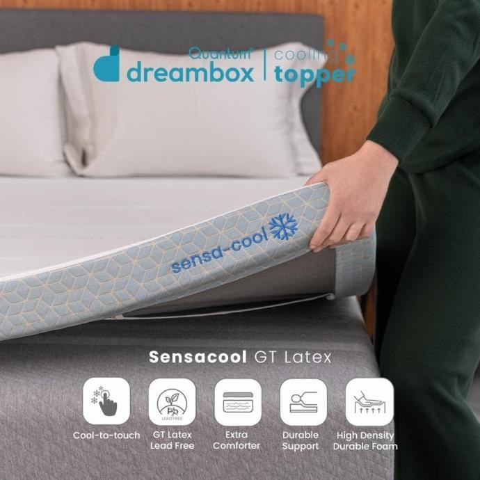 Jual Quantum Dreambox Cooling Topper SensaCool Greentea Latex / Topper ...