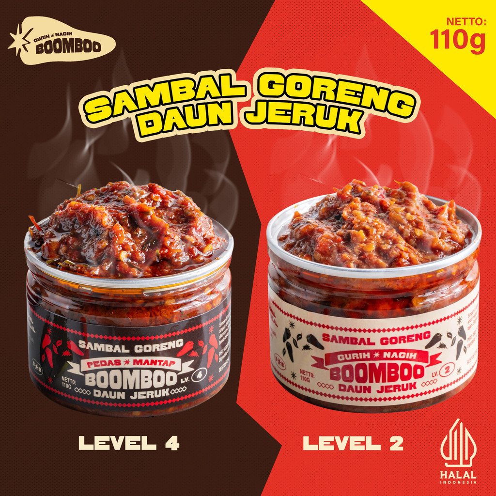 Jual Sambal Goreng Daun Jeruk Level 2 & Level 4 (110gr) - BOOMBOO ...