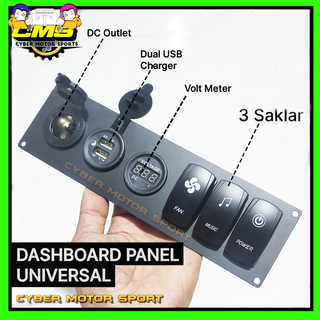 Jual Dashboard mobil panel add on . saklar panel indikator mobil 3 ...
