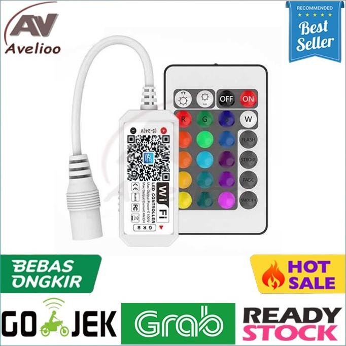 Jual Promo Mini Wifi Controller 24Key Ir Remote Lampu Led Rgb Premium | Shopee Indonesia