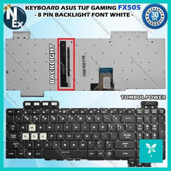 Jual | AHN | KEYBOARD ASUS TUF GAMING FX505 RGB 8 PIN BACKLIGHT FONT ...