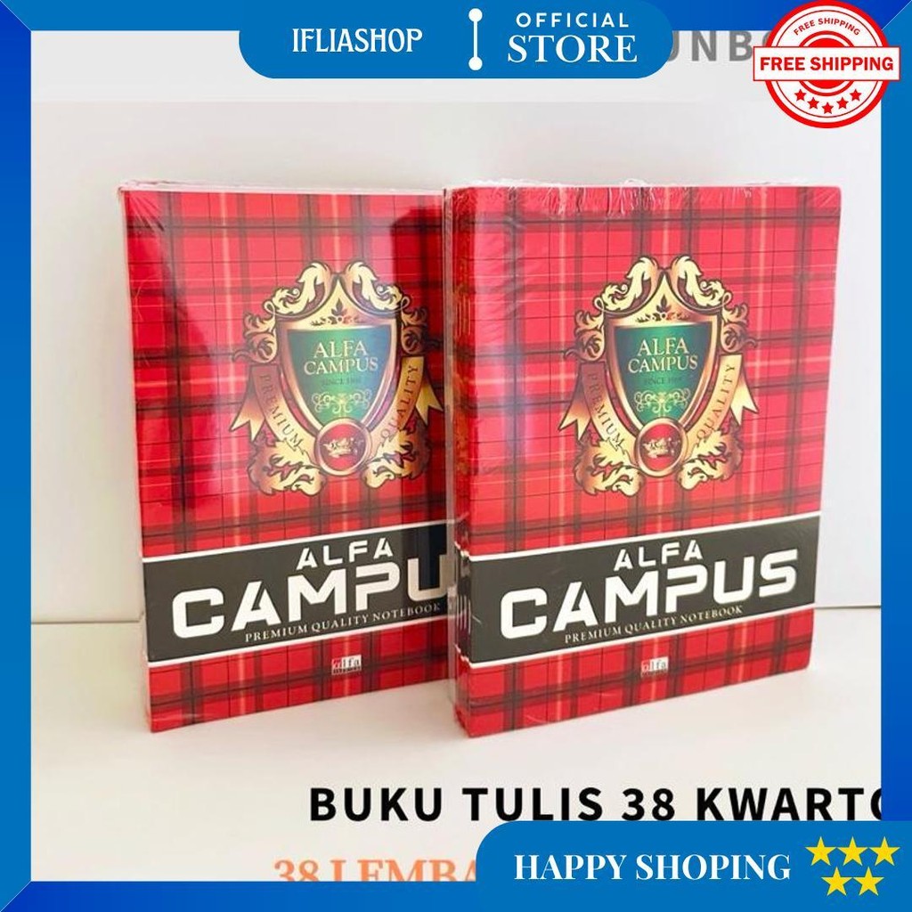 Jual Buku Tulis Kecil 38 Lembar Kwarto Campus - Alfa Campus D Promo Puncak | Shopee Indonesia