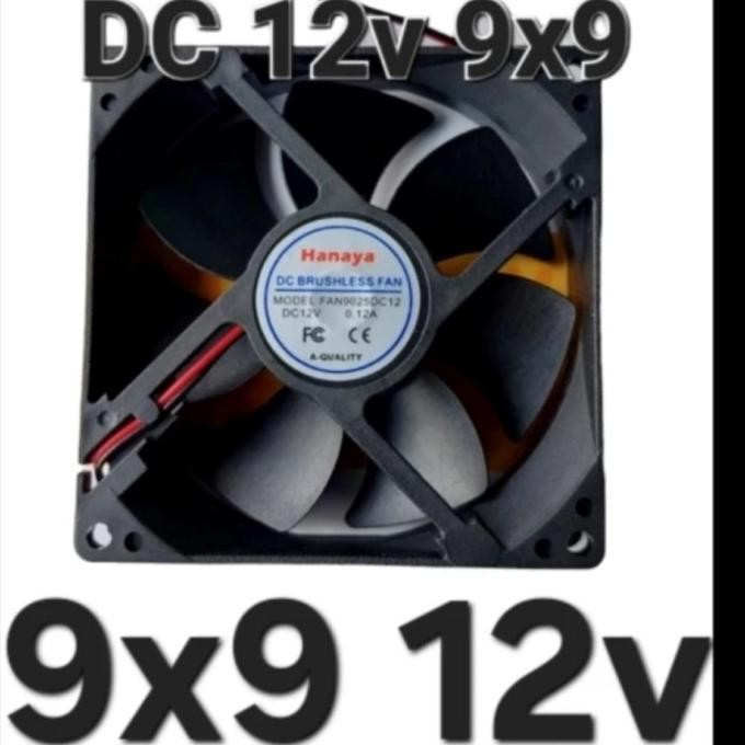 Jual Terbaru ( 9x9 FAN DC 12V ) KIPAS BLOWER HEXOS KOTAK SEGI PLASTIK ...