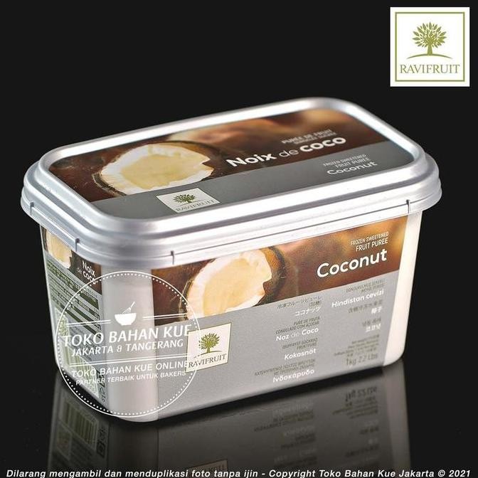 Jual Diskon! Ravi Fruit PUREE Buah Kelapa Beku 1kg Frozen Coconut ...
